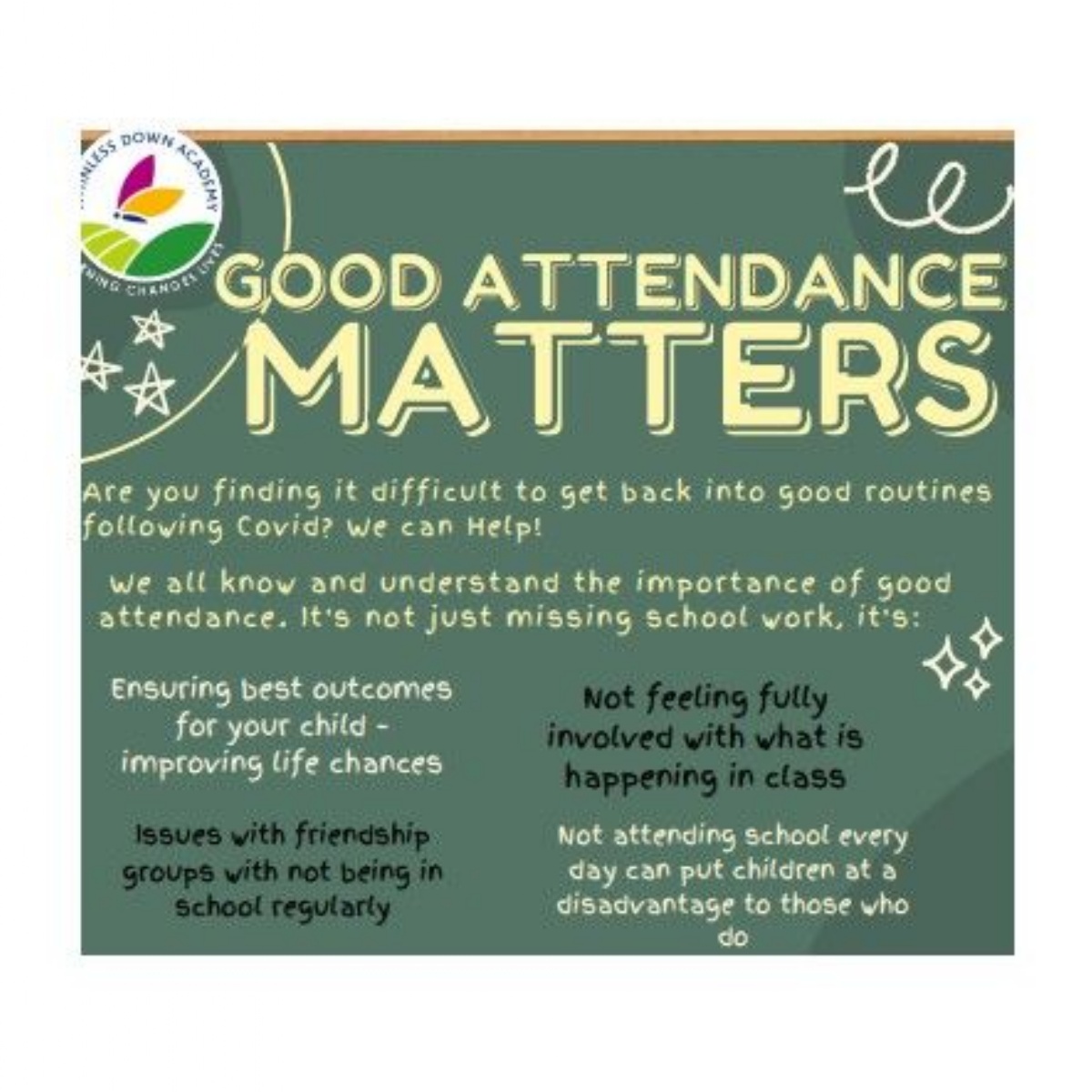 Priory Fields School - Good Attendance Matters!